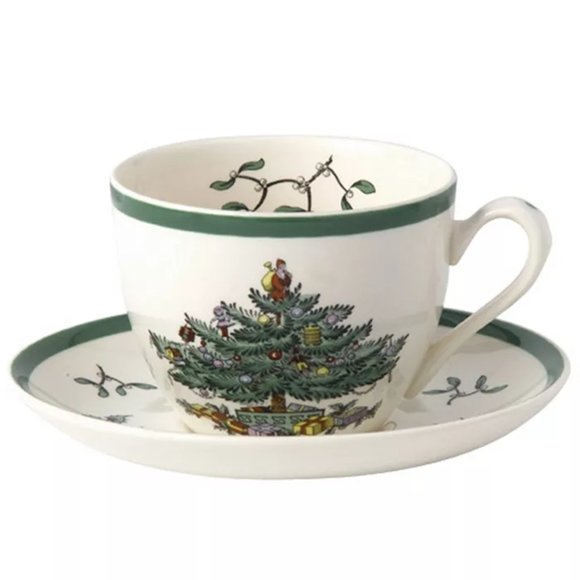 Spode | Dining | Spode Christmas Tree Teacup And Saucer Made In England ...